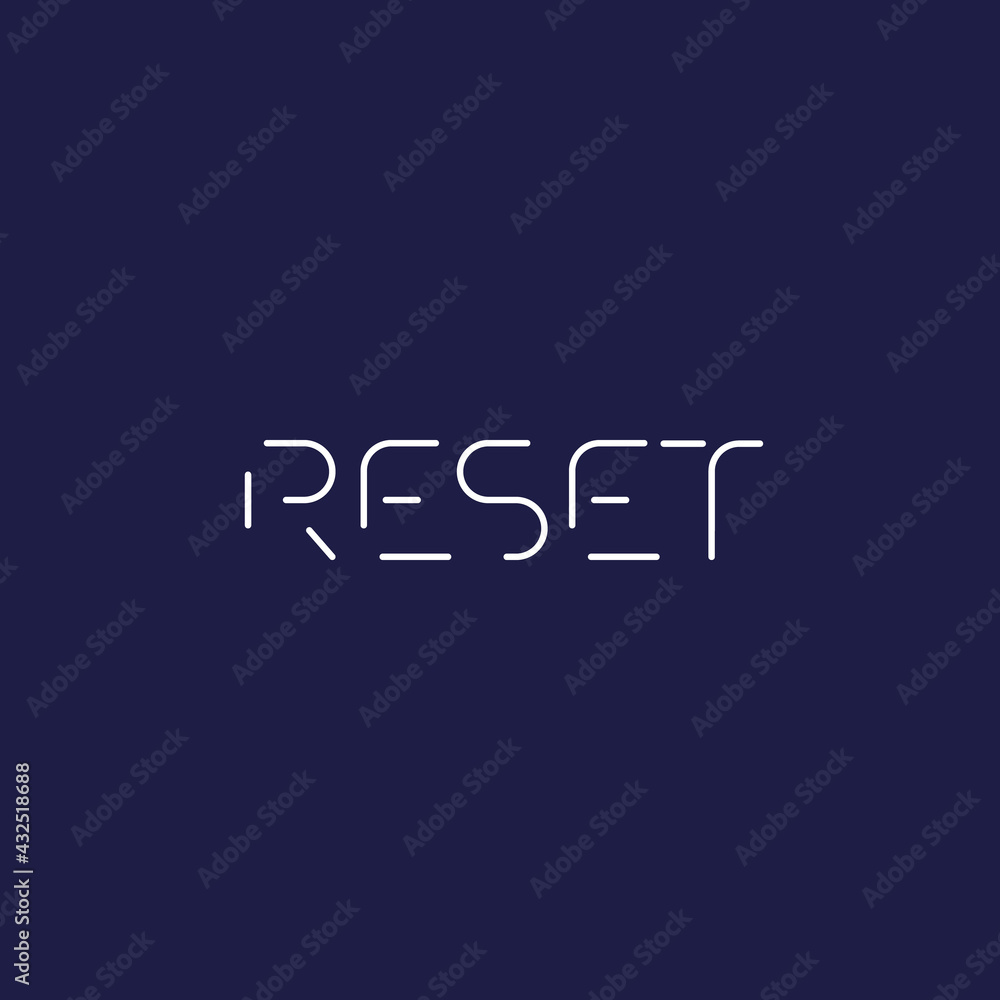 Reset vector logo design, line letters Stock Vector | Adobe Stock