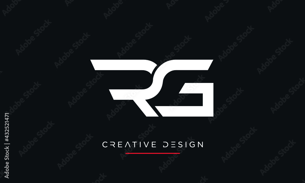 RG or GR Alphabet Letters icon logo Stock Vector | Adobe Stock
