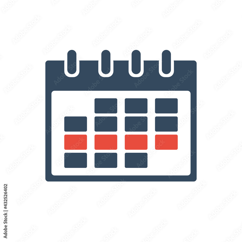 calendar with selected one week, deadline or limited time period vector ...