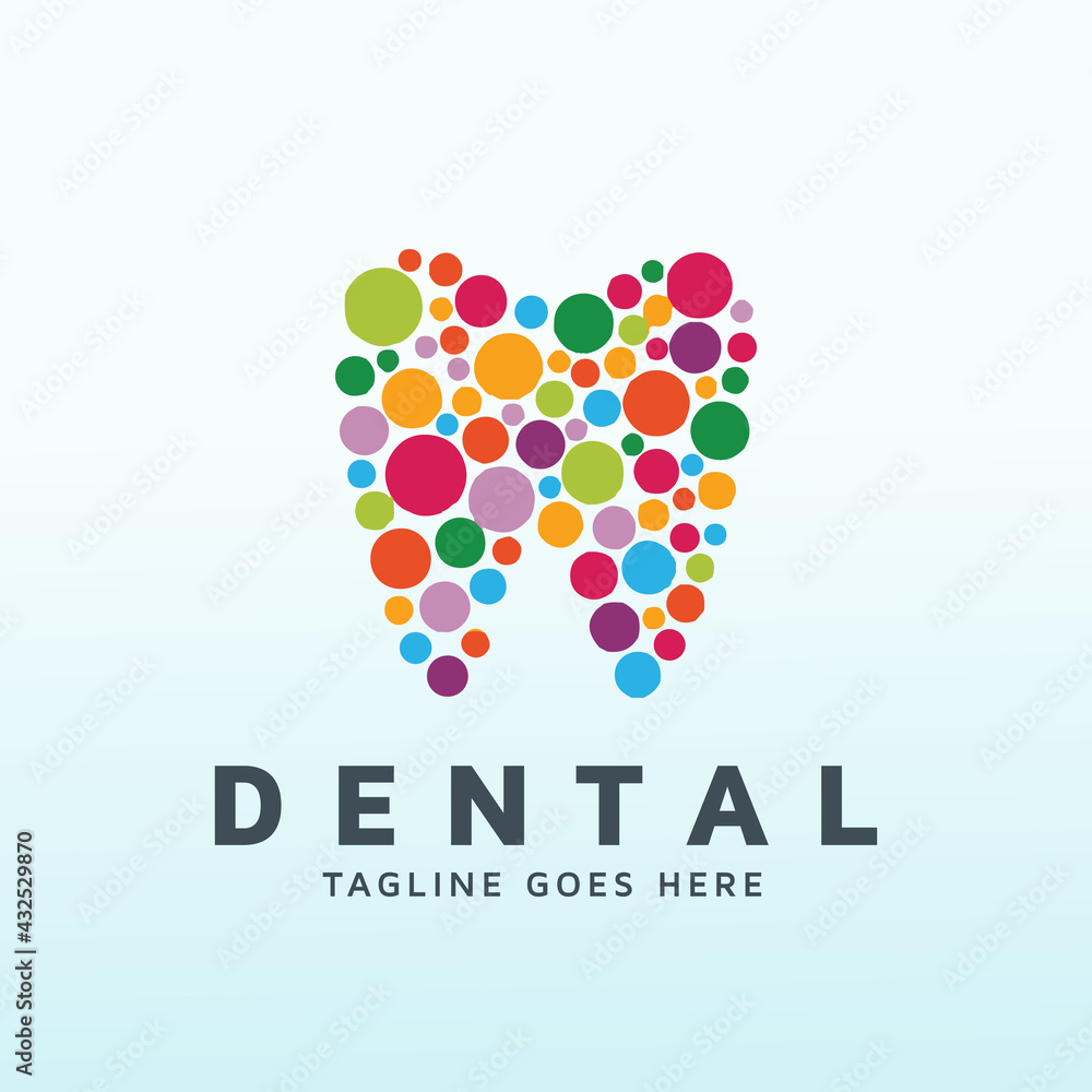 pediatric dental vector logo design idea and inspiration Stock Vector ...