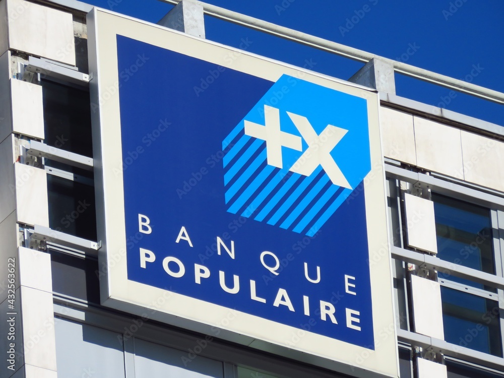 Foto de Enseigne / logo de la Banque Populaire, célèbre banque ...