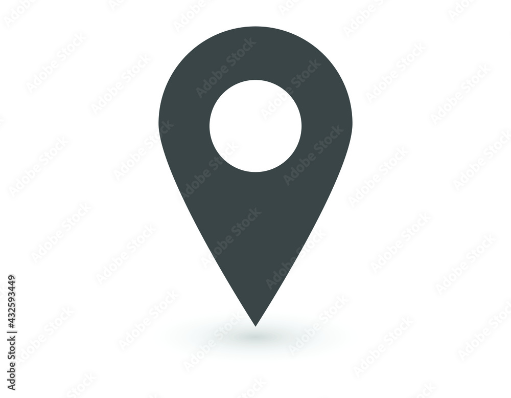 Pin icon vector. Location icon symbol isolated Stock Vector | Adobe Stock