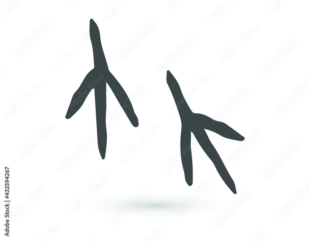 Bird Feet icon silhouette vector illustration Stock Vector | Adobe Stock
