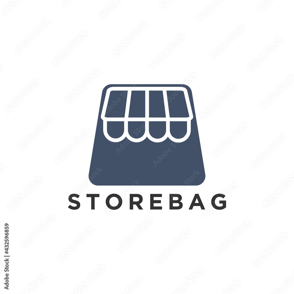 bag store logo design vector element Stock Vector | Adobe Stock
