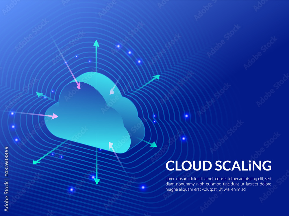 Cloud Scaling Solution. Cloud computing technology is easy handles ...