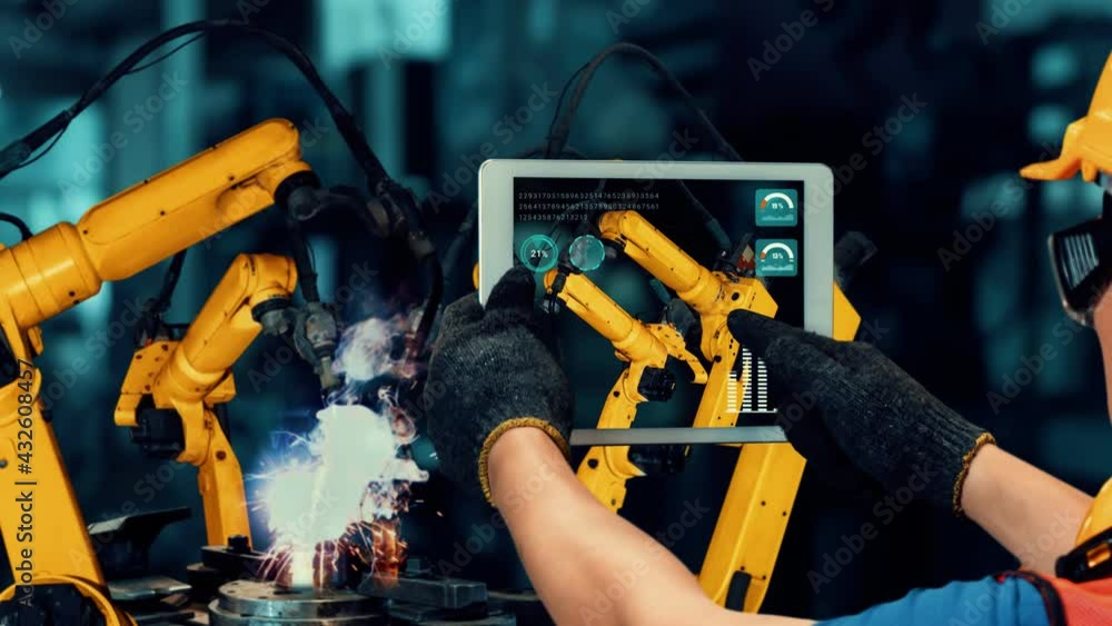 Smart industry robot arms modernization for innovative factory ...