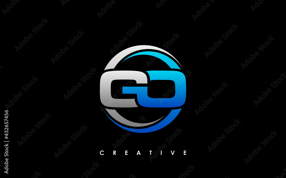 GO Letter Initial Logo Design Template Vector Illustration Stock Vector ...