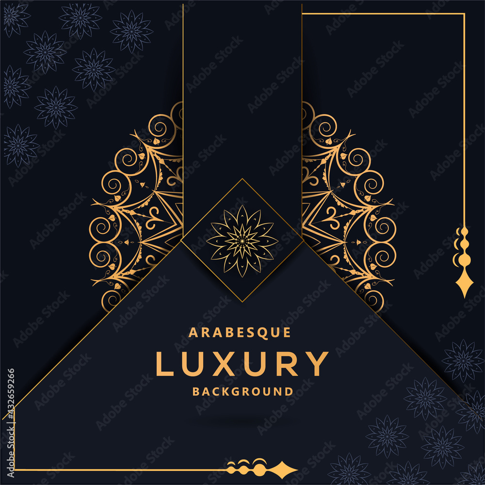 Arabesque Mandala Luxury design background, Mandala, vector design ...