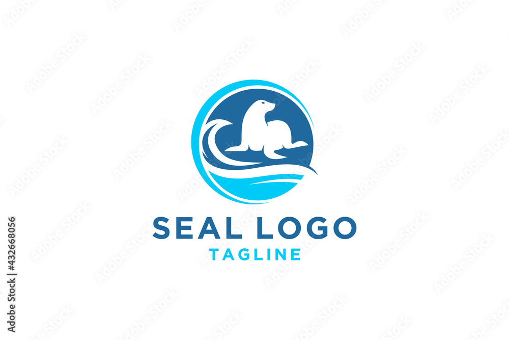 Seal logo emblem of sea template for your company. Stock Vector | Adobe ...