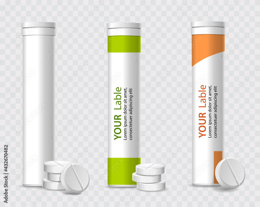 Vector white and mockup collection of medical vertical boxes for ...