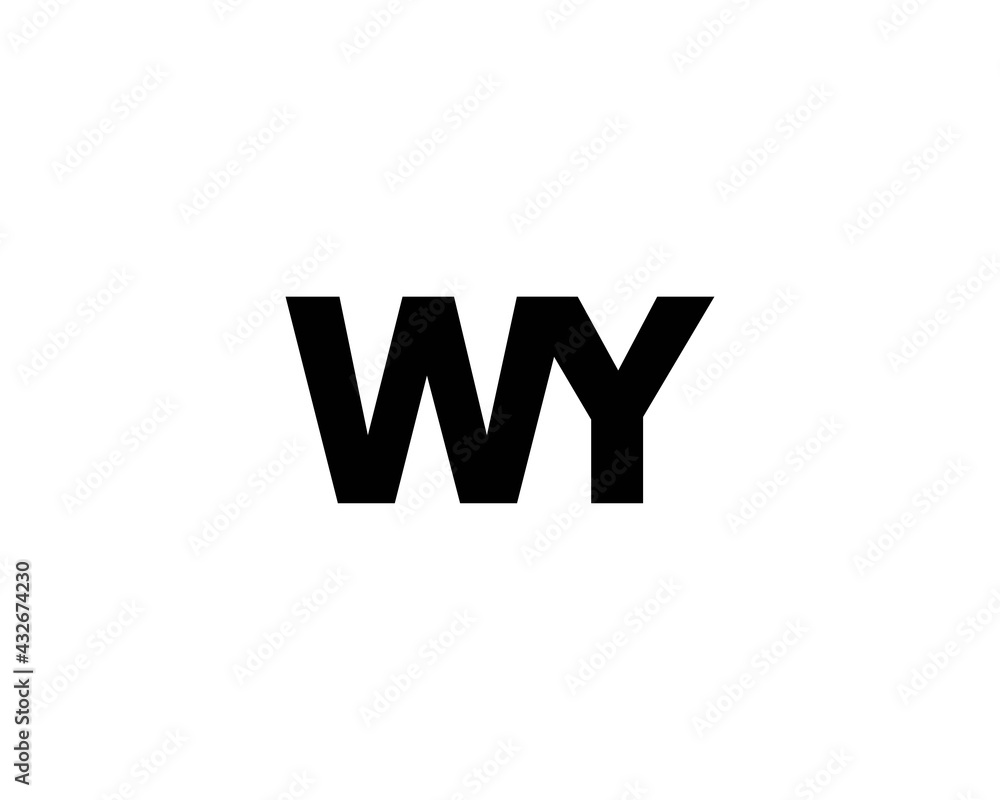 WY YW letter logo design vector template Stock Vector | Adobe Stock
