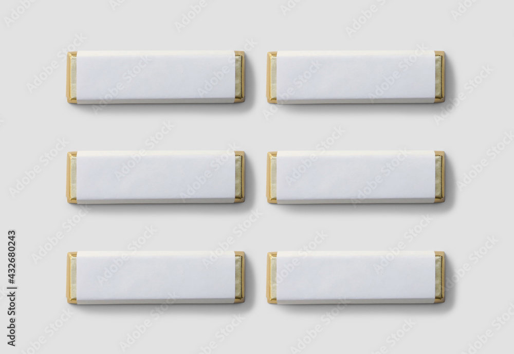 Chocolate packaging blank pack empty template isolated on white ...