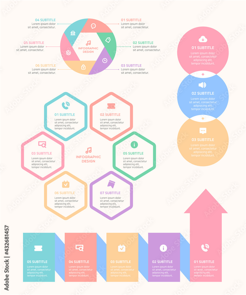 Design templates that visualize Infographic elements and data. Stock ...