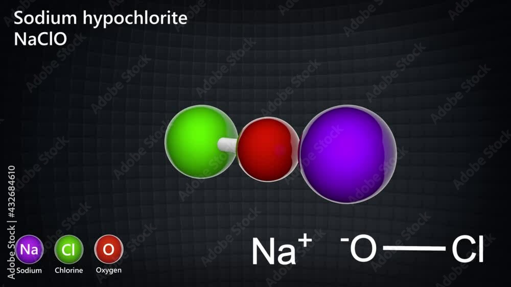 Sodium hypochlorite (NaOCl or ClNaO). It is used as an oxidizing and ...