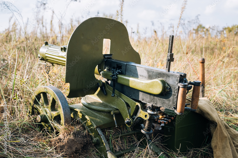 Foto de Maxim's Machine Gun Model 1910/30 On A Wheeled Vladimirov's ...