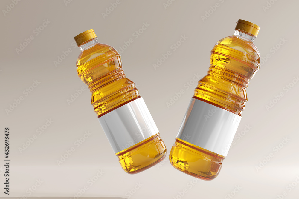 Isolated Cooking Oil Bottle 3D Rendering Stock Photo | Adobe Stock