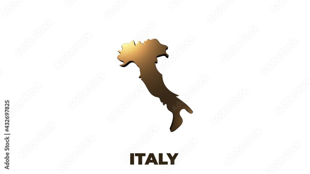 Italy Map Showing Up Intro By Regions 4k animated Italy map intro ...
