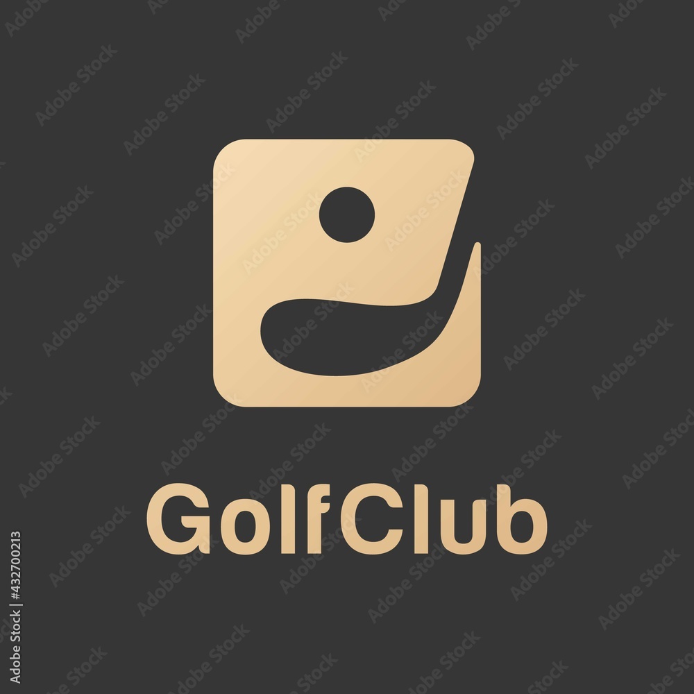 Abstract Golf Club Logo Design Template in Flat Style,icon putter for ...