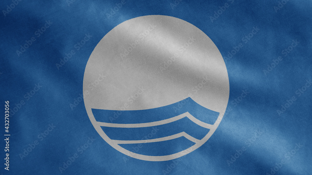 Symbol of blue flag is an international award for ecological beaches ...
