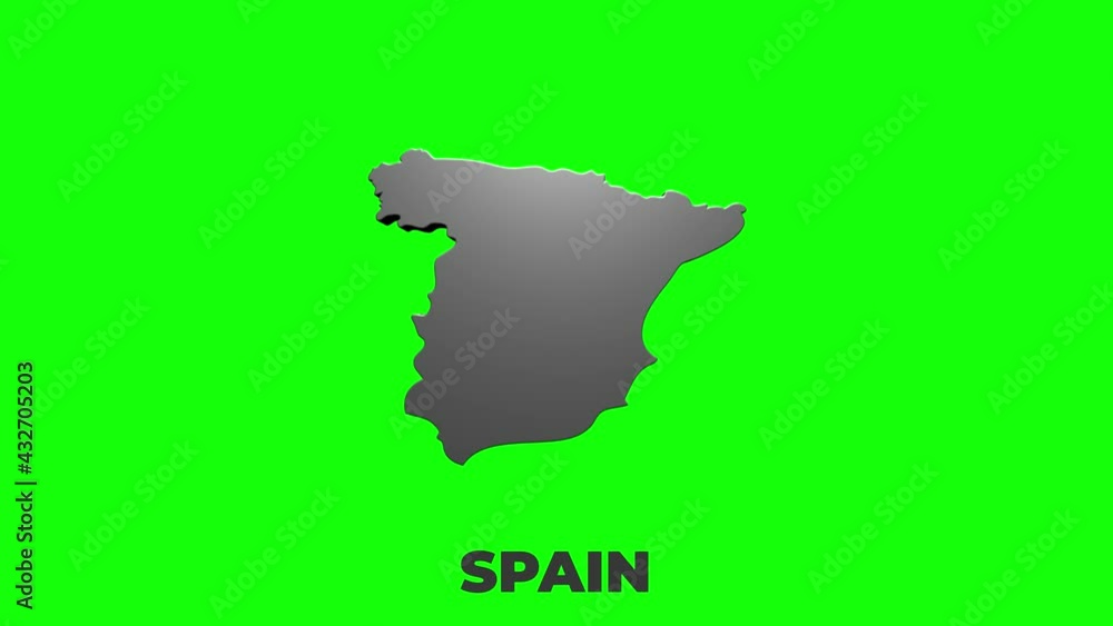 Spain Map Showing Up Intro By Regions 4k animated Spain map intro ...