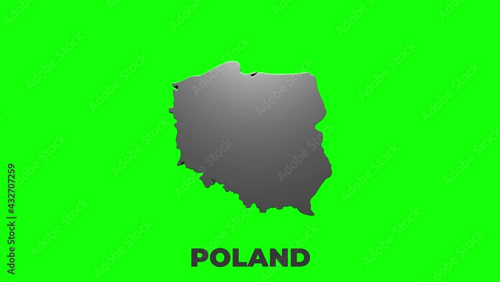 Poland Map Showing Up Intro By Regions 4k animated Poland map intro ...