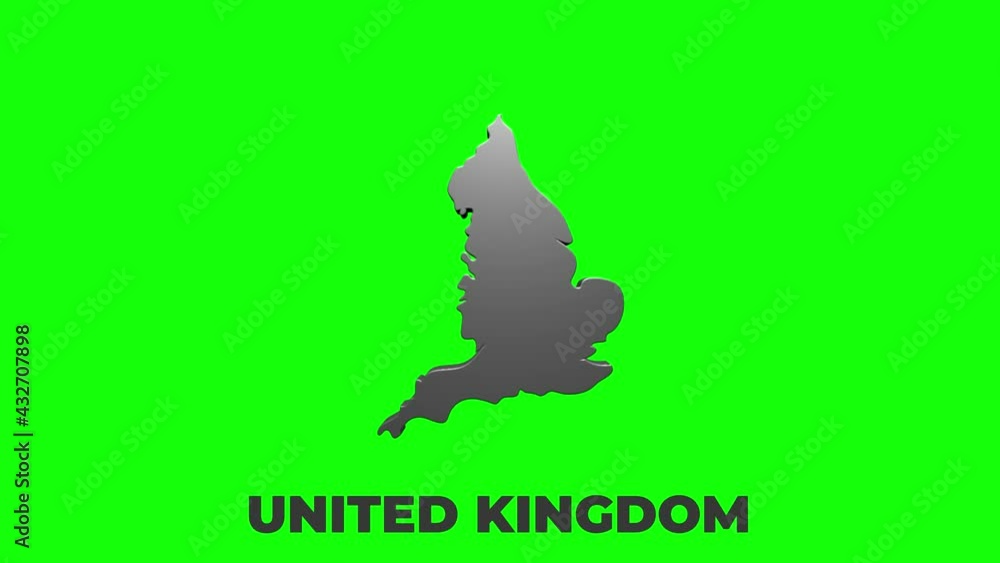 United Kingdom Map Showing Up Intro By Regions 4k animated United ...