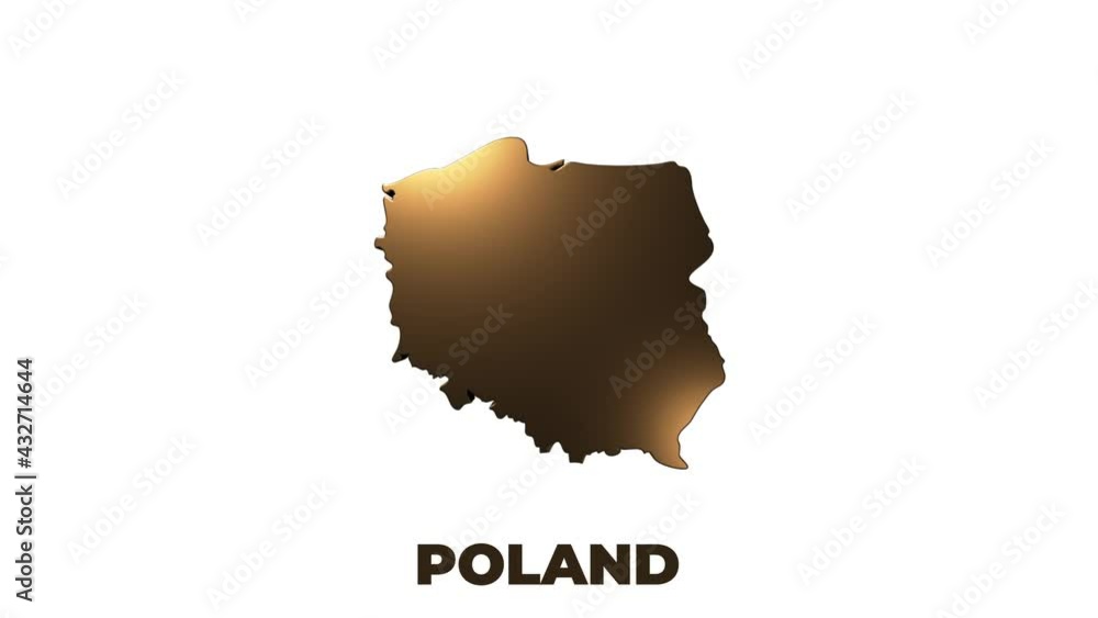 Poland Map Showing Up Intro By Regions 4k animated Poland map intro ...