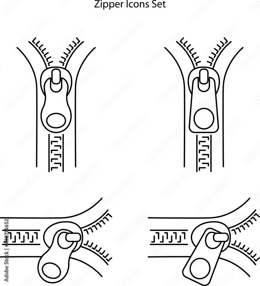 zipper icon isolated on white background from sewing collection. zipper icon thin line outline ...