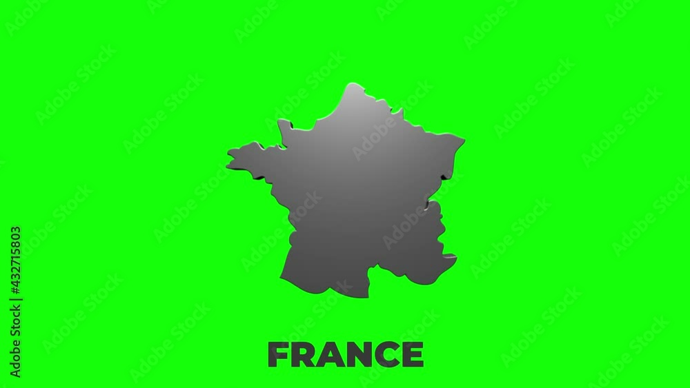 France Map Showing Up Intro By Regions 4k animated France map intro ...