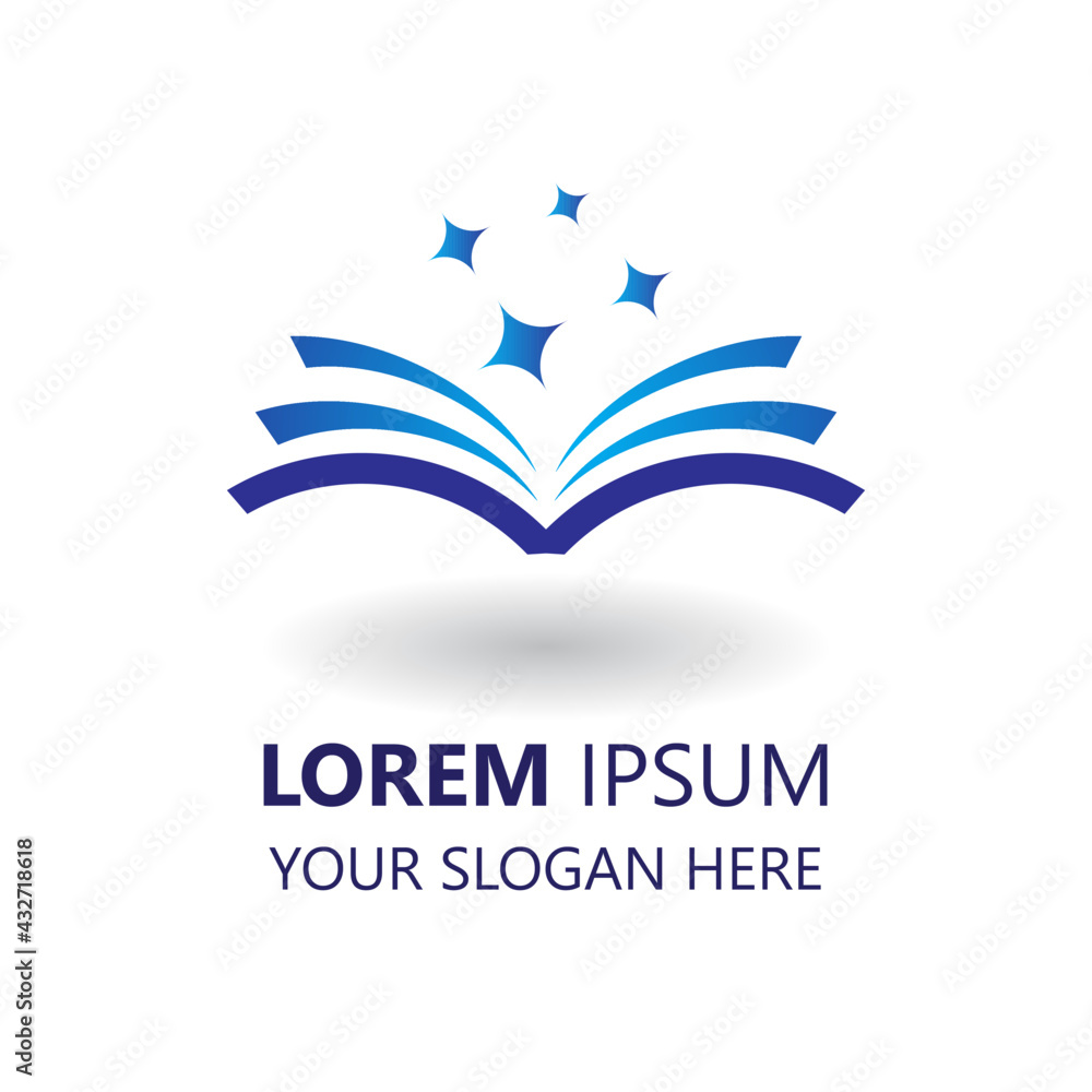 open book logo design template. open book illustration vector Stock ...