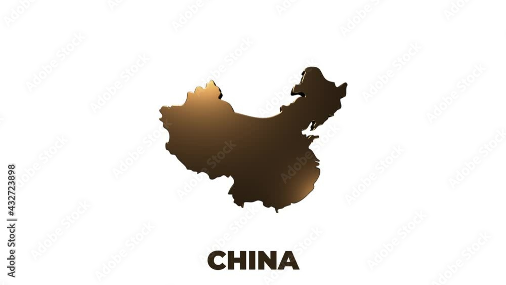 Video „China Map Showing Up Intro By Regions 4k animated China map ...