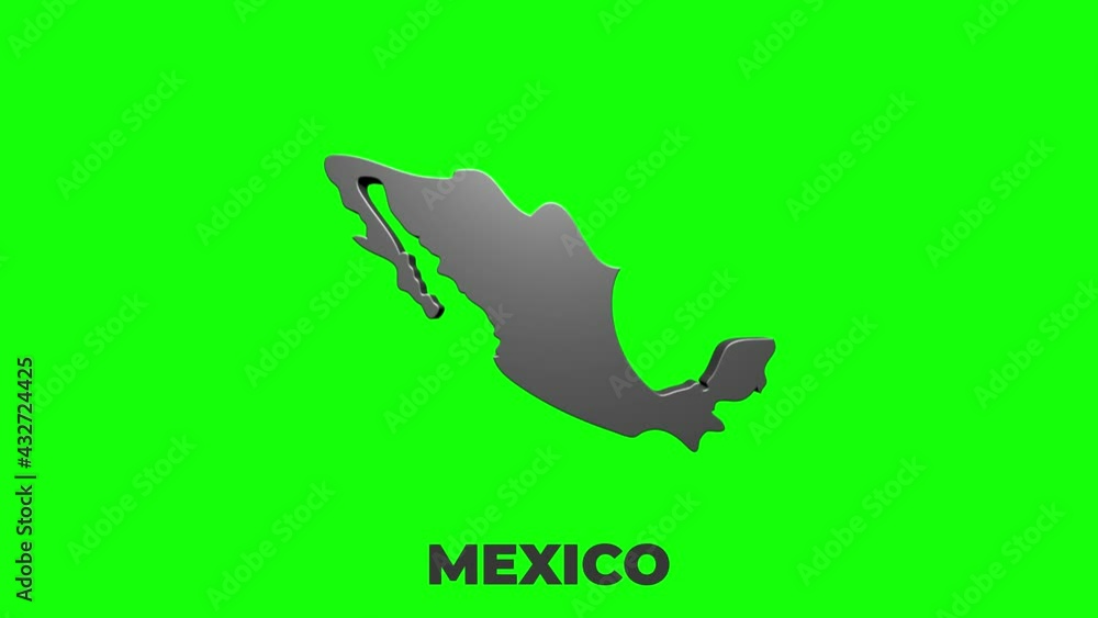 Mexico Map Showing Up Intro By Regions 4k animated Mexico map intro ...