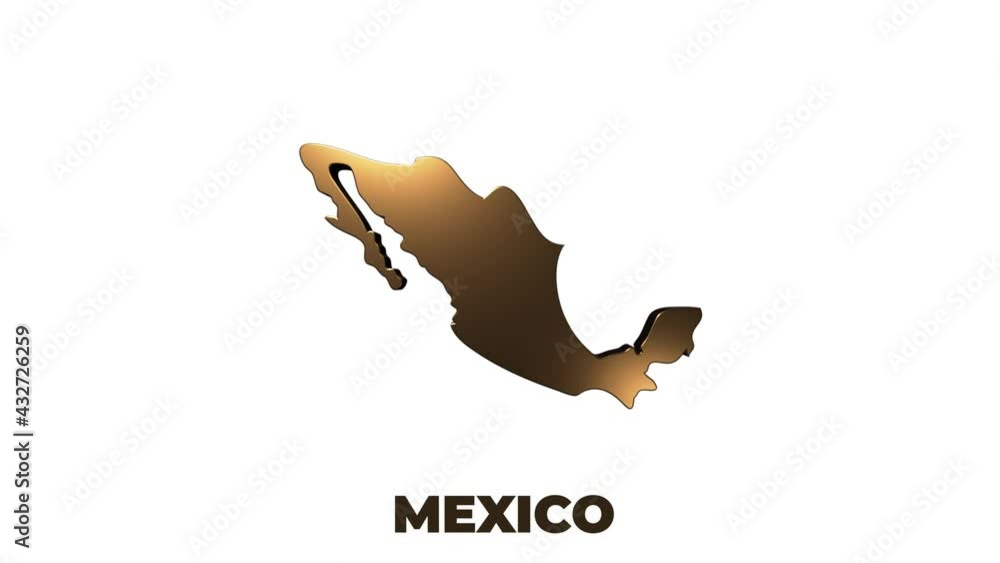 Mexico Map Showing Up Intro By Regions 4k animated Mexico map intro ...