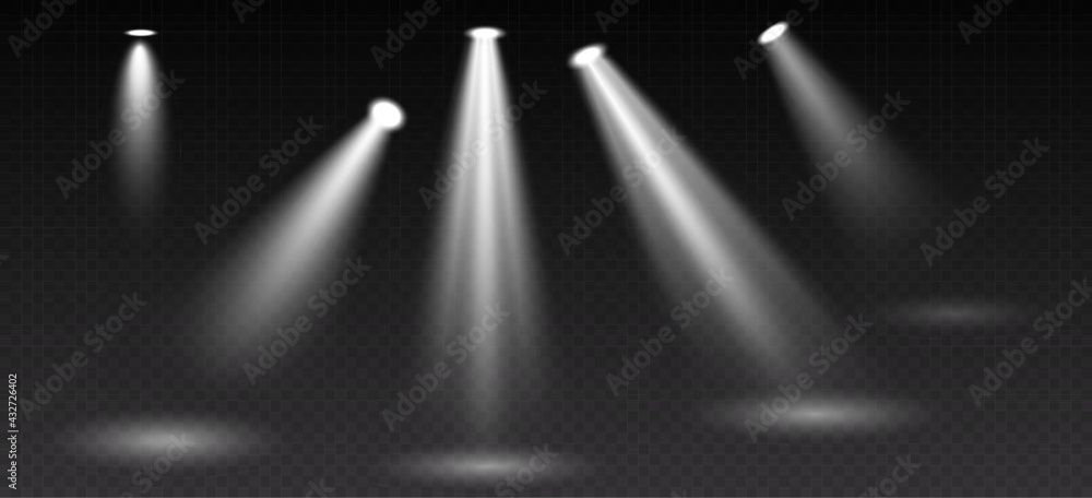 Spotlight shine on stage, scene, podium. Bright shining with spot ...
