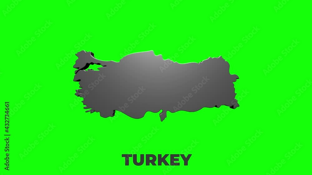Turkey Map Showing Up Intro By Regions 4k animated Turkey map intro ...