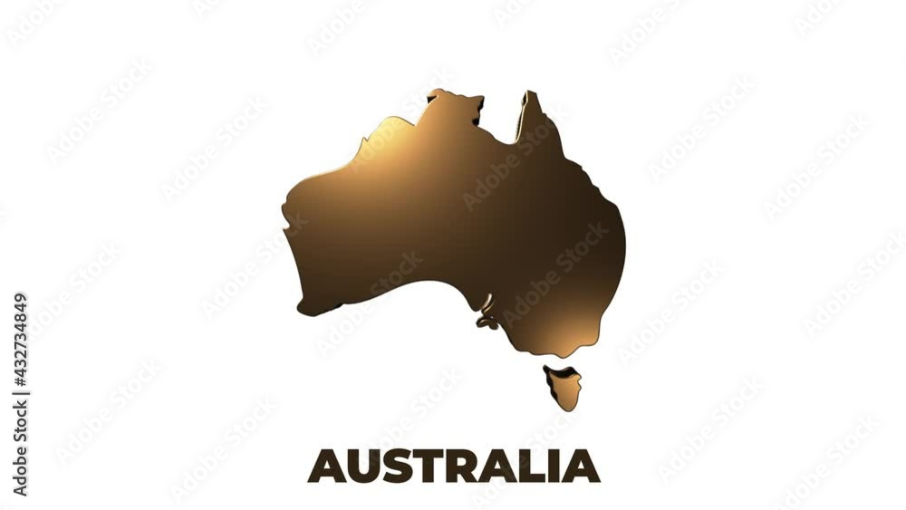 Australia Map Showing Up Intro By Regions 4k animated australian map ...