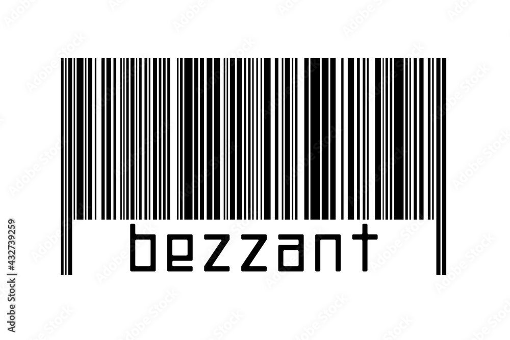Digitalization concept. Barcode of black horizontal lines with ...