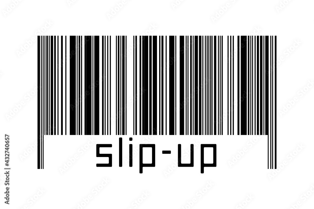 Digitalization concept. Barcode of black horizontal lines with ...