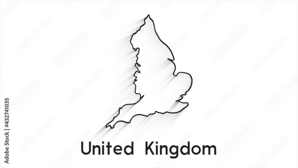United Kingdom Map Showing Up Intro By Regions 4k animated United ...