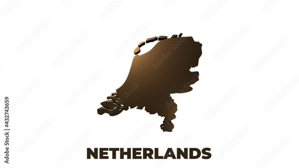 Netherlands Map Showing Up Intro By Regions 4k animated Netherlands map ...