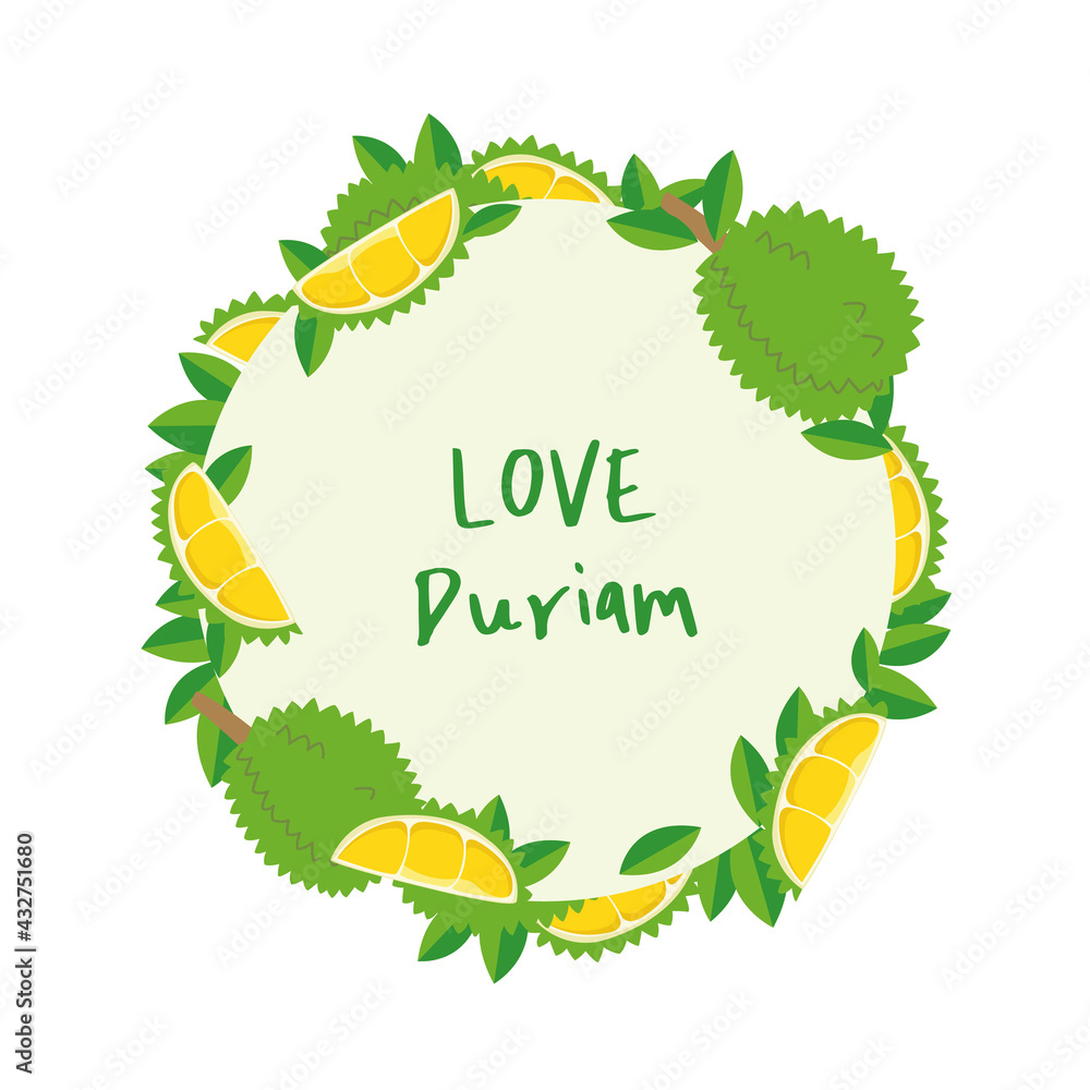Durian template design Stock Vector | Adobe Stock