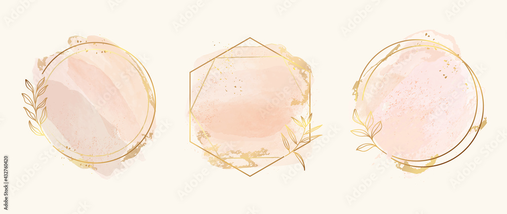 Luxury Gold invite frame design vector. Invitation design for wedding ...