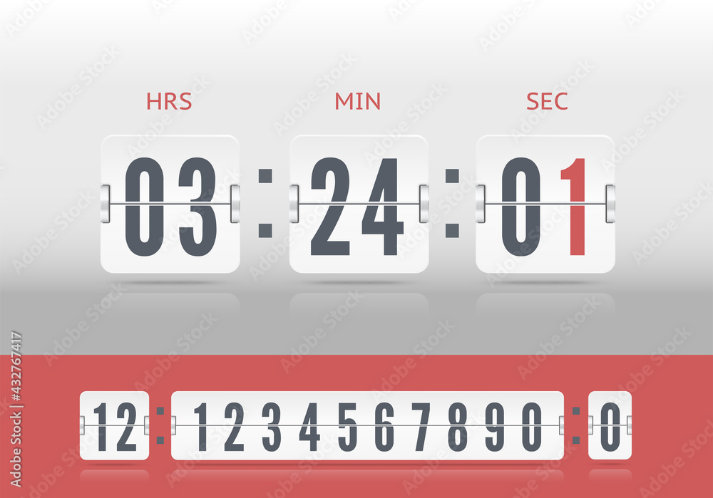 White Scoreboard Number Floating Font With Reflections On Light
