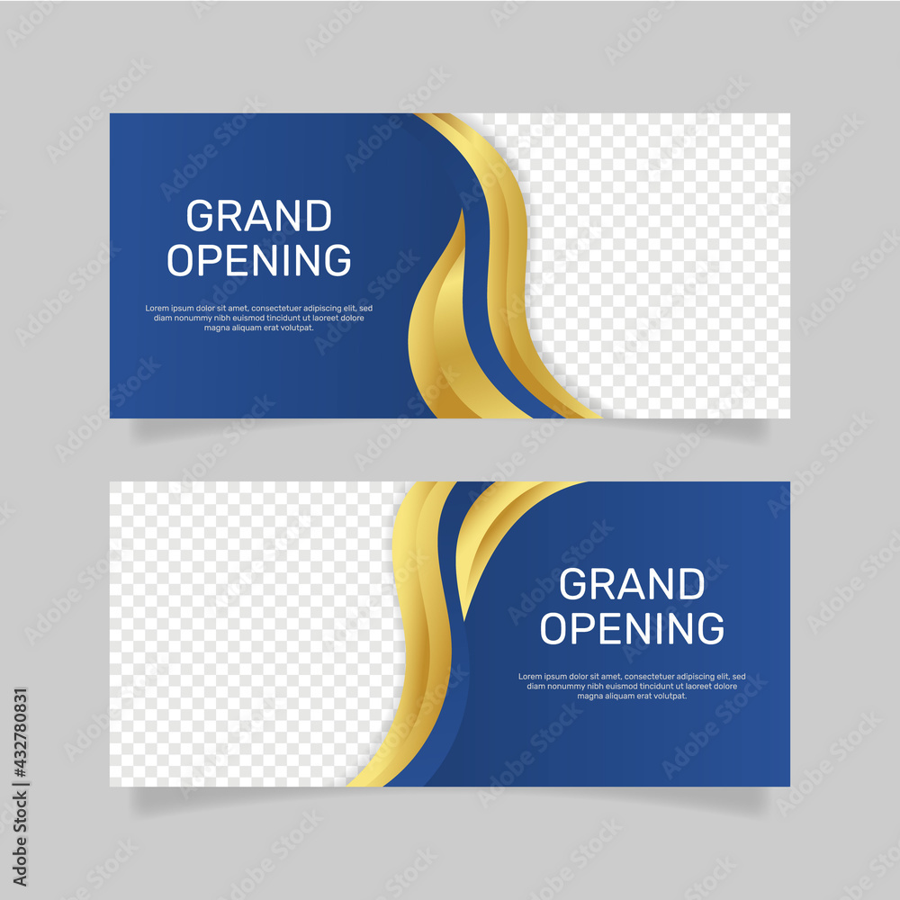 Grand opening banner design. - Vector. Stock Vector | Adobe Stock