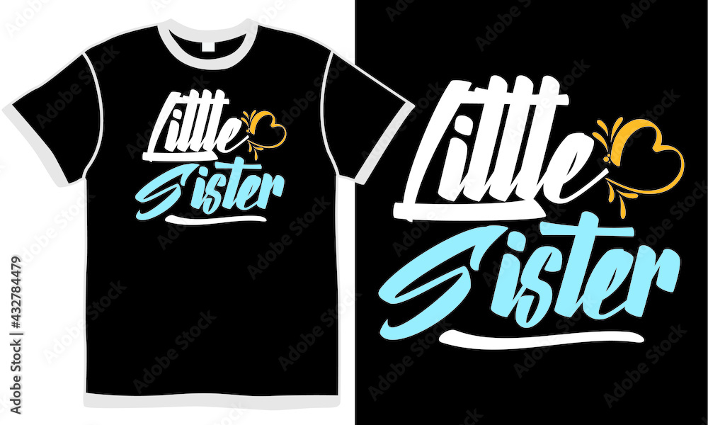 little sister, family quote, kids gift design, , forever, fabric ...