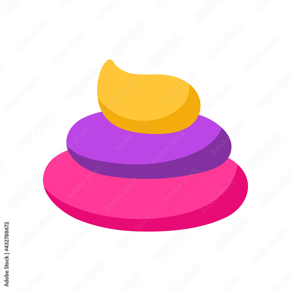 Cute rainbow colored poop of unicorn. Magic unicorn poop for print ...