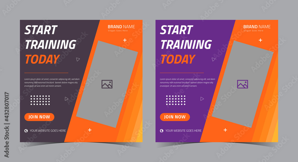 Start training today social media post, gym social media post and flyer ...