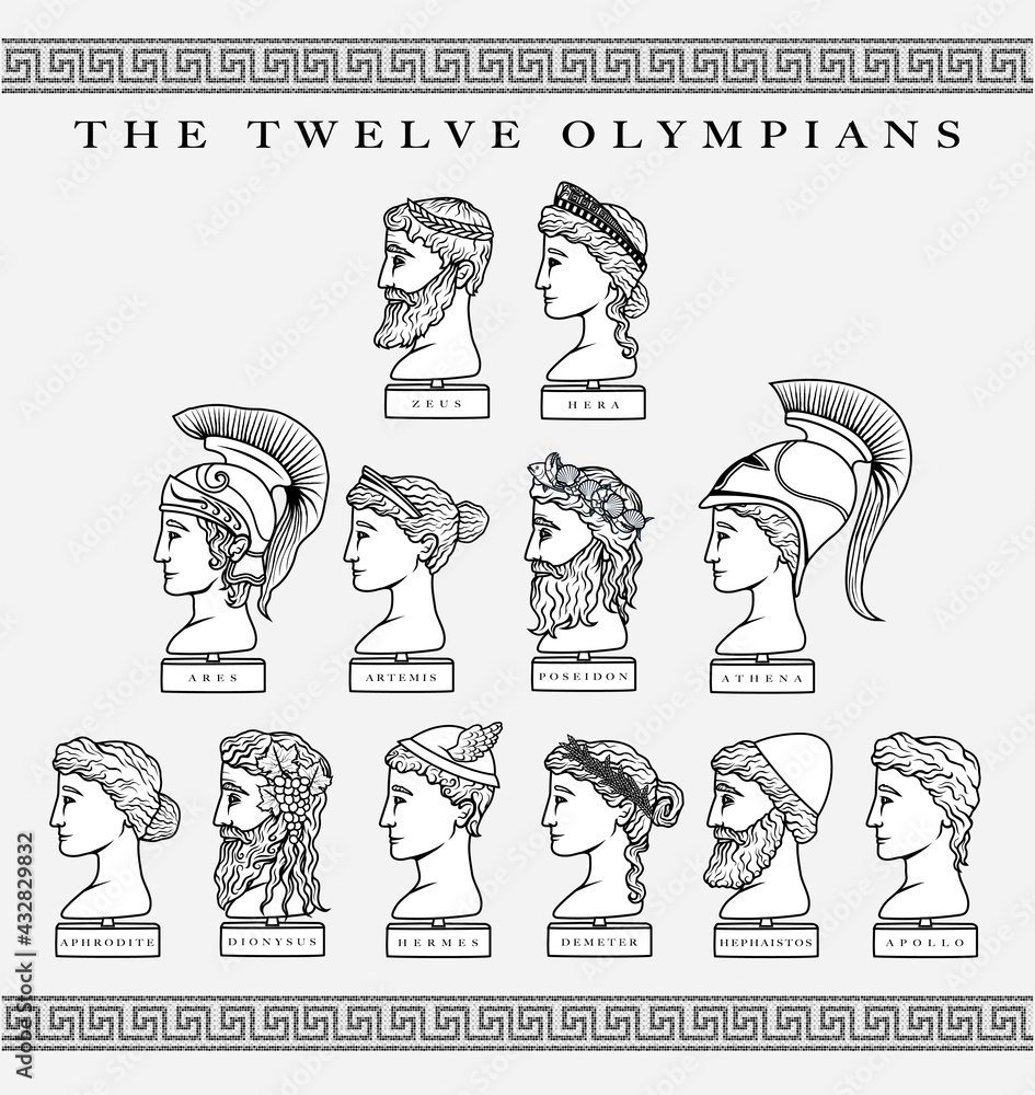 Poster Vector illustration set of the Twelve Olympian Gods – Wall Art ...