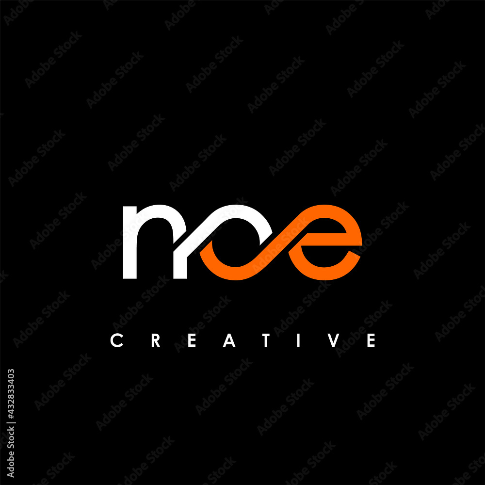 NOE Letter Initial Logo Design Template Vector Illustration Stock ...