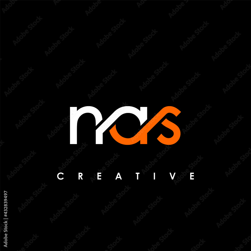 NAS Letter Initial Logo Design Template Vector Illustration Stock ...